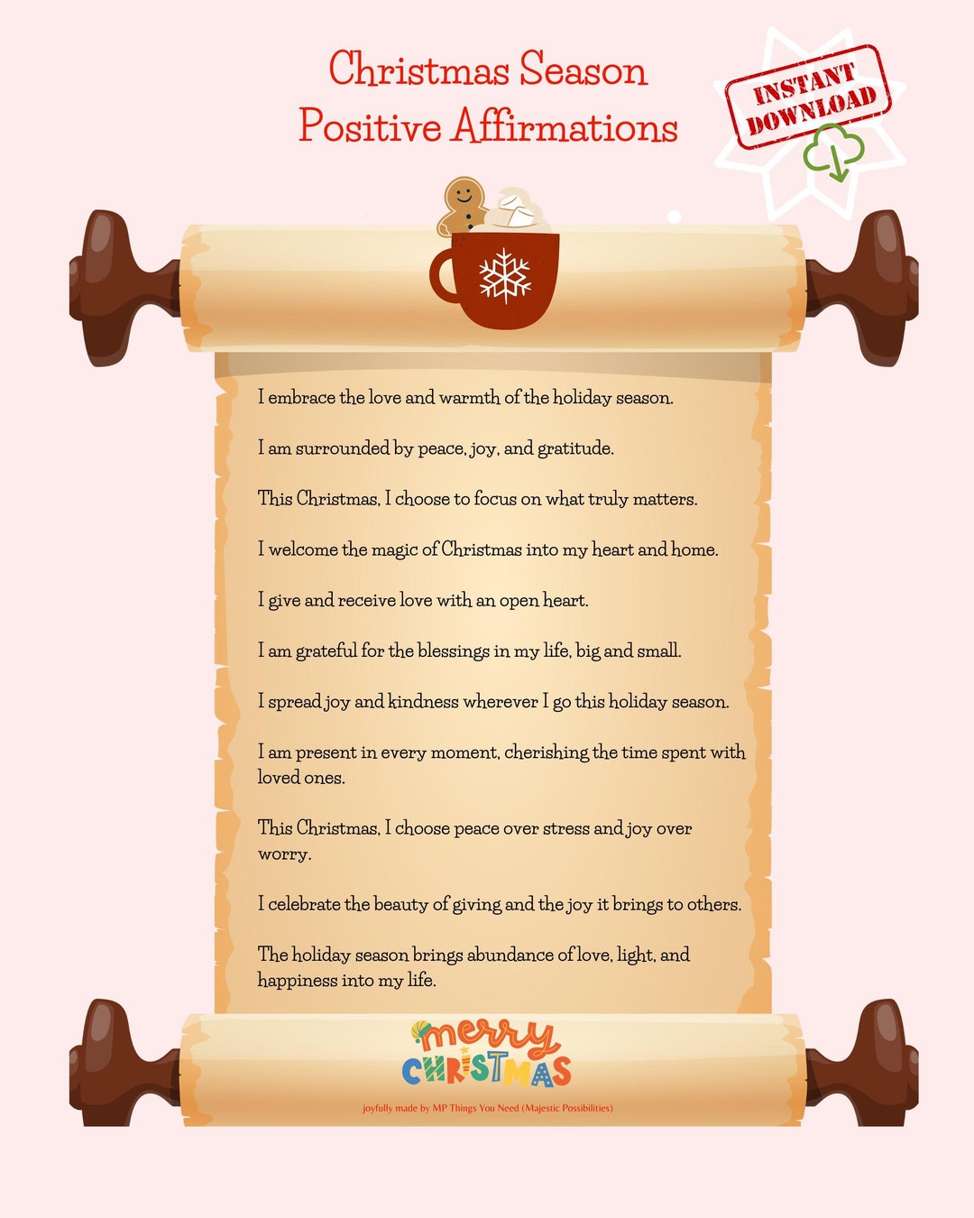 Christmas Positive Affirmations-11 Festive and Uplifting Reminders Are ...