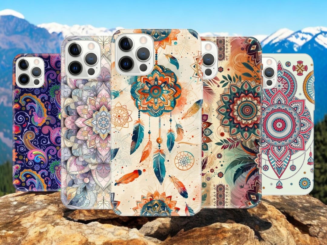 Mandalas Phone Case, Japanese Aesthetic Cover İphone 16 15 14 13 12 11 ...