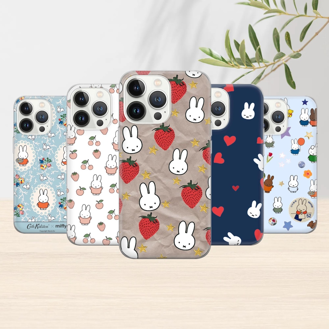 Miffy Phone Case, Japanese Aesthetic Cover İphone 16 15 14 13 12 11 Pro 8 Plus X, Samsung Galaxy ...