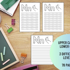 Alphabet Tracing Worksheets, Printable, Homeschool, Preschool ...