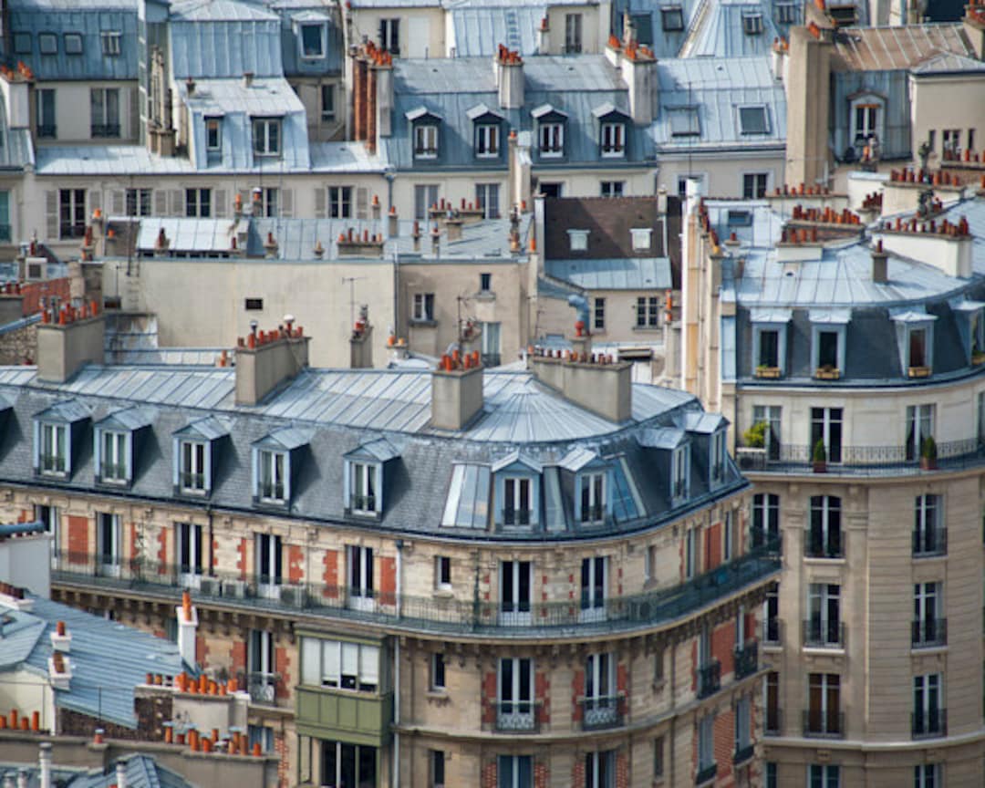 Paris Rooftops Photo Parisian Roofs Photograph Houses Apartments ...