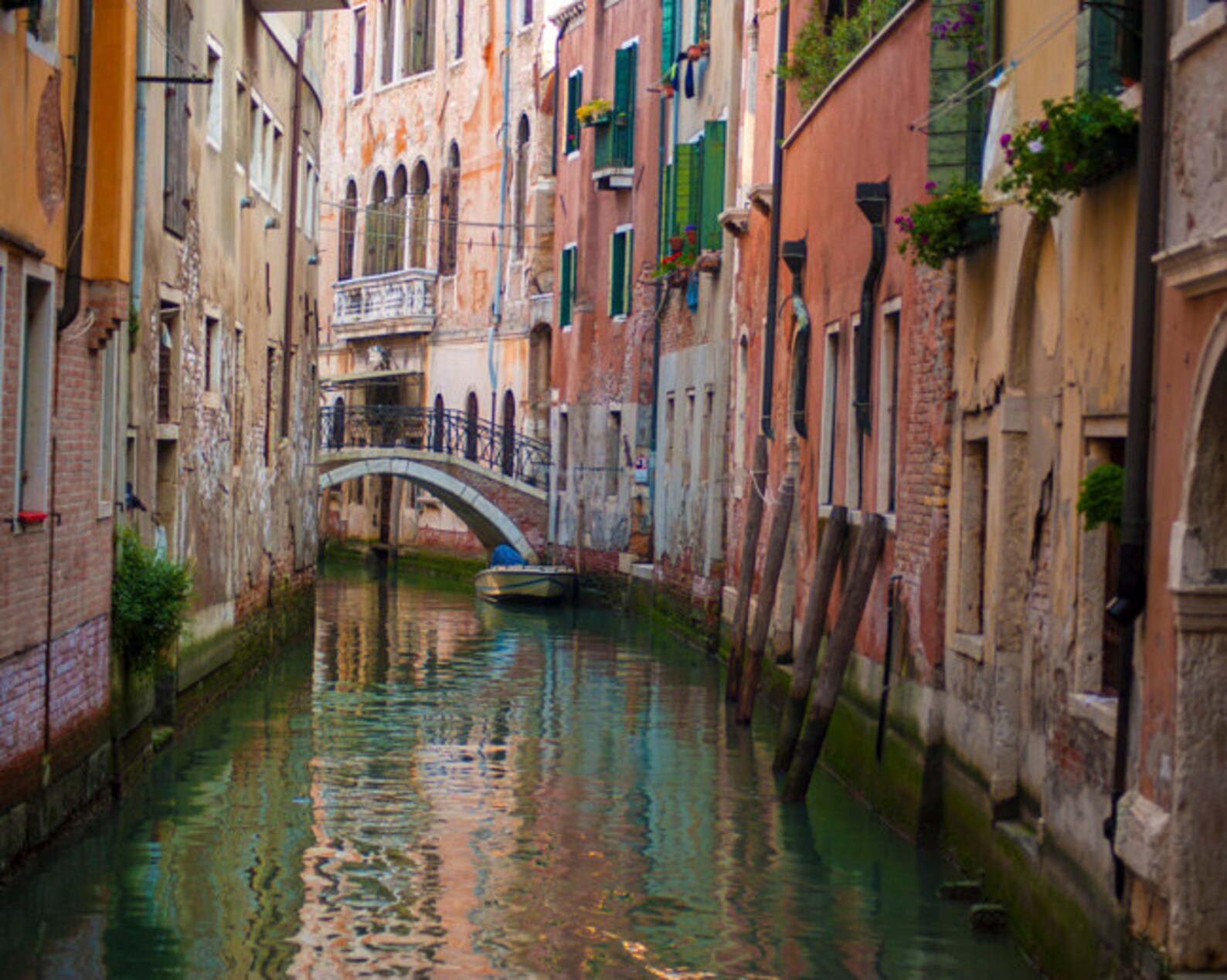 Venice Photograph Canal Rose Pink Italy Photo Pink Red Italian - Etsy