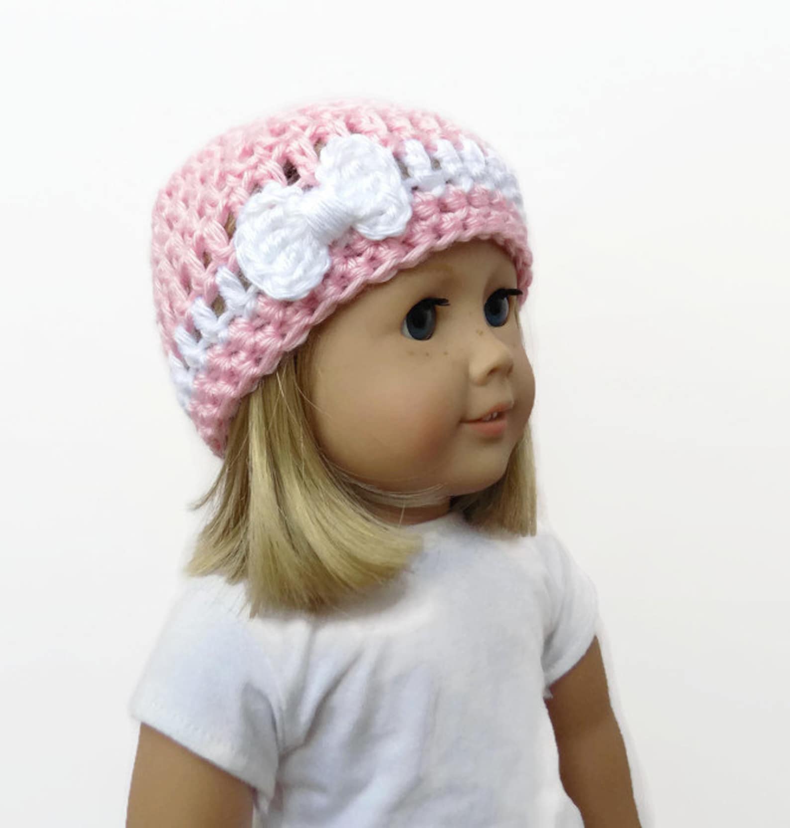 Doll Hat With Bow 18 Inch Doll Clothes Pink Doll Hat | Etsy