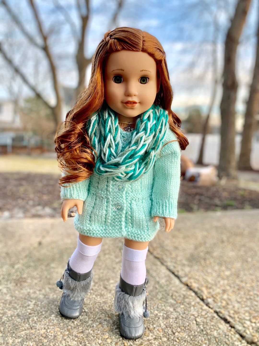 Knit Doll Sweater, Doll Sweater Dress, Custom Doll Sweater, Knit Doll ...