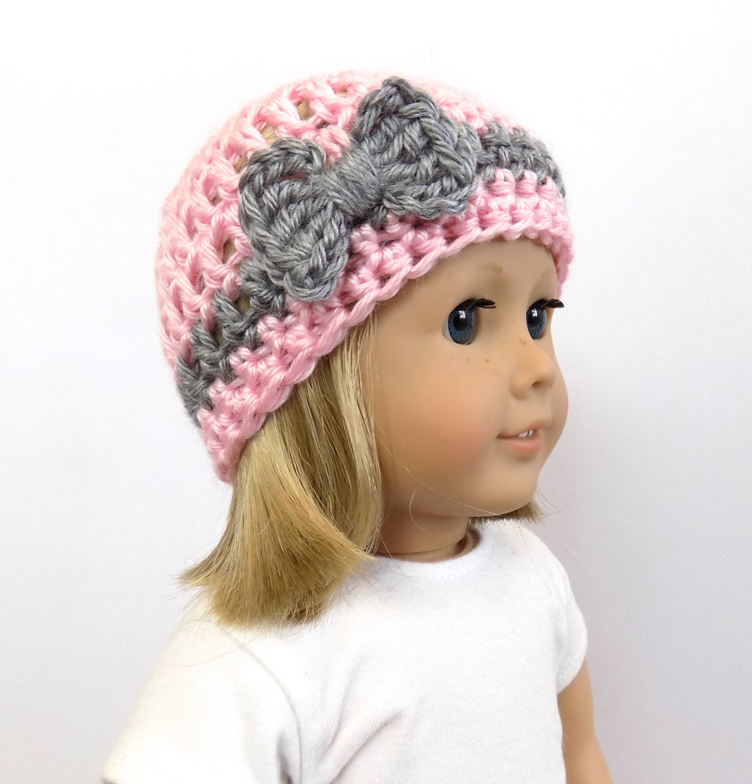 18 Inch Doll Hat, Doll Clothing, Doll Hat With Bow, Pink Doll Hat, Doll ...