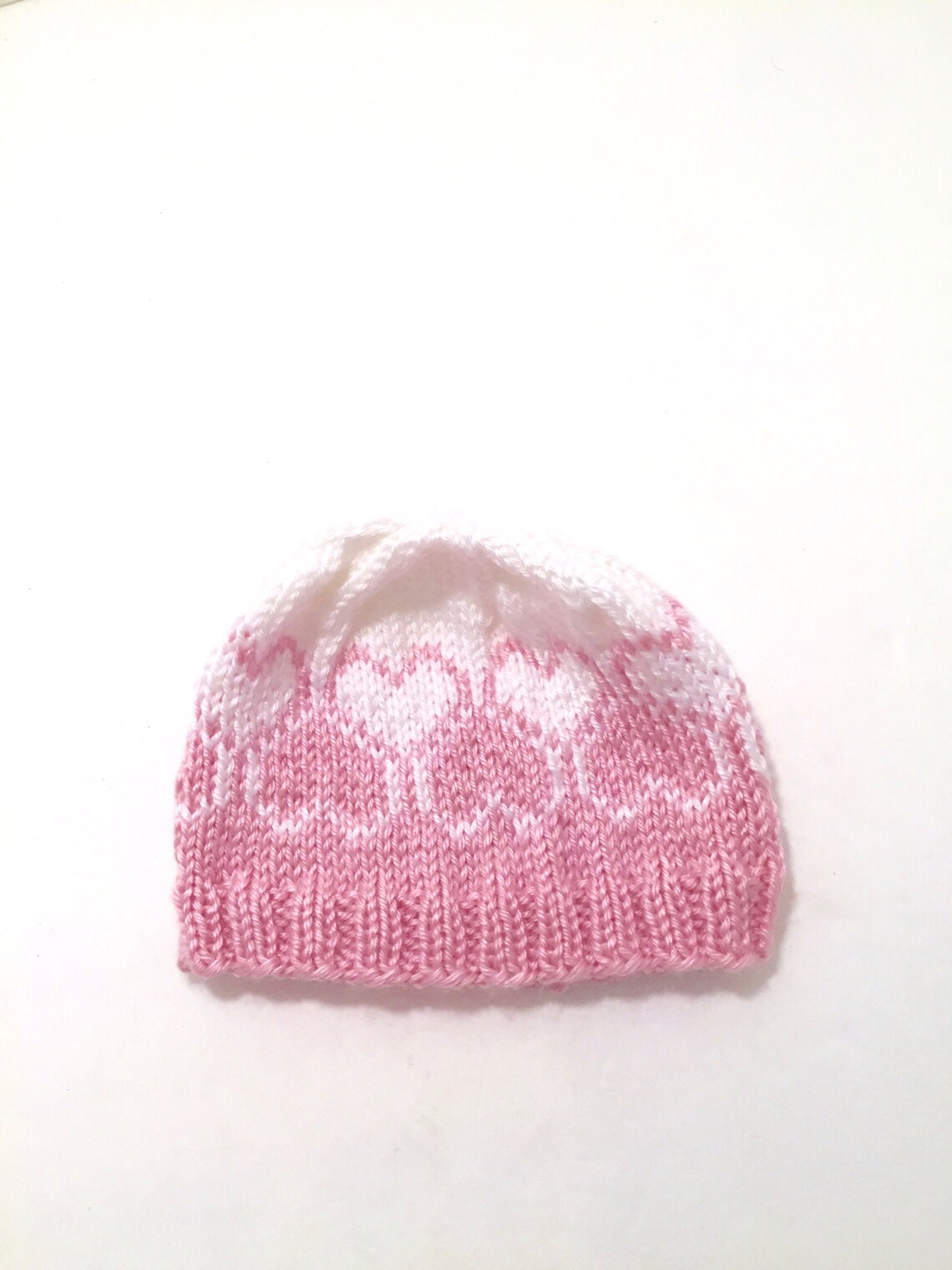 Knit Baby Heart Hat Custom Baby Heart Hat Baby Hat With | Etsy