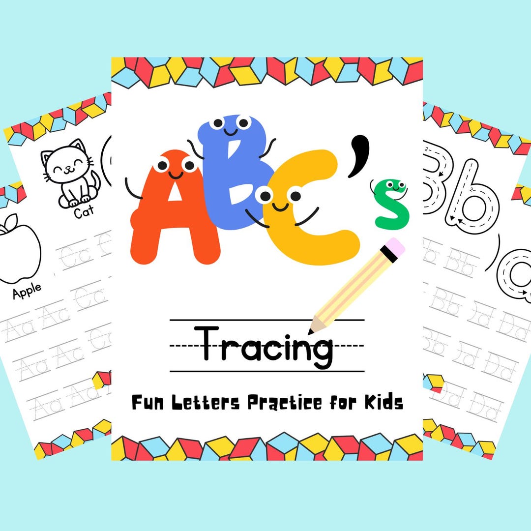 ABC Tracing Adventure: Trace and Color - Etsy