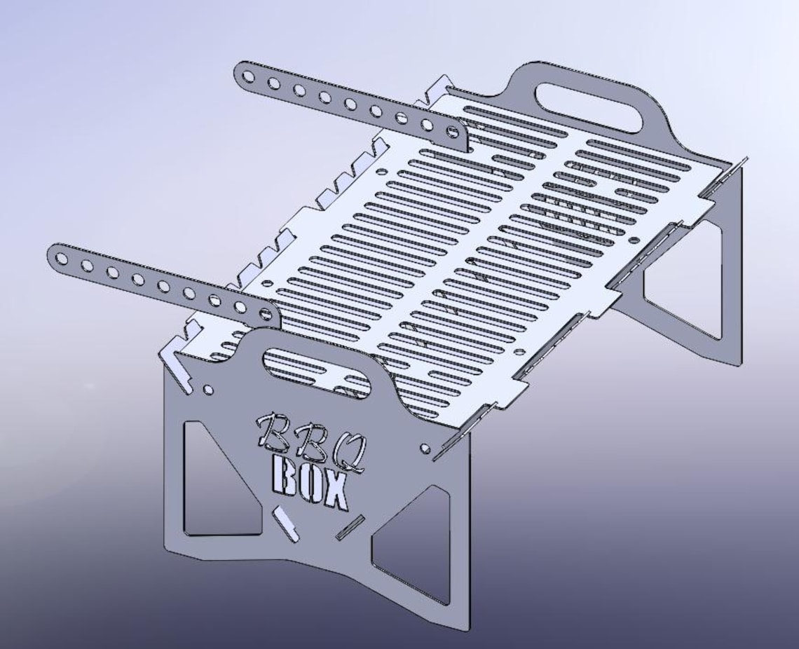 BBQ Grill Plans: Sheet Metal Fire Pit Combo (digital Download CAD Files ...