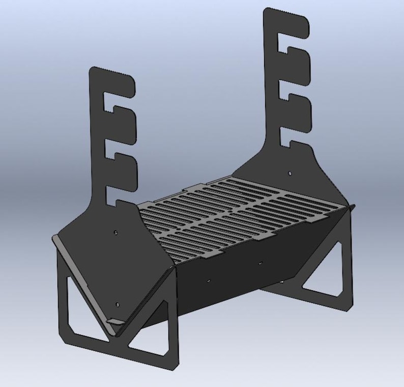 ASADO Style Bbq Grill CAD Files – CNC Laser Cut Plans – 3D Model & Dxf ...