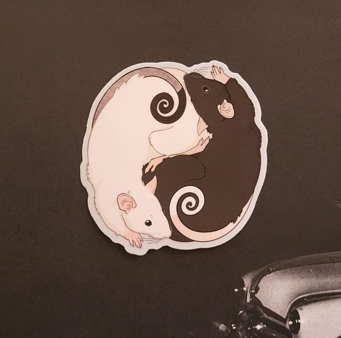 Yin Yang Rats Sticker - Etsy
