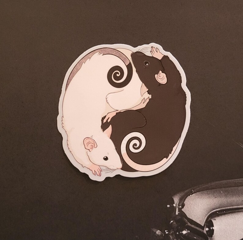 Yin Yang Rats Sticker - Etsy