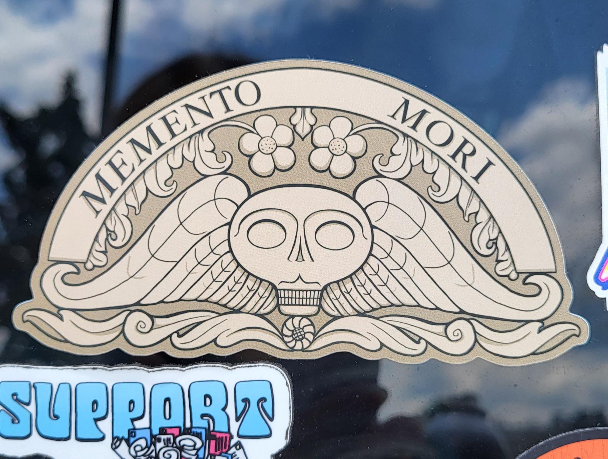 Memento Mori Tombstone Sticker - Etsy