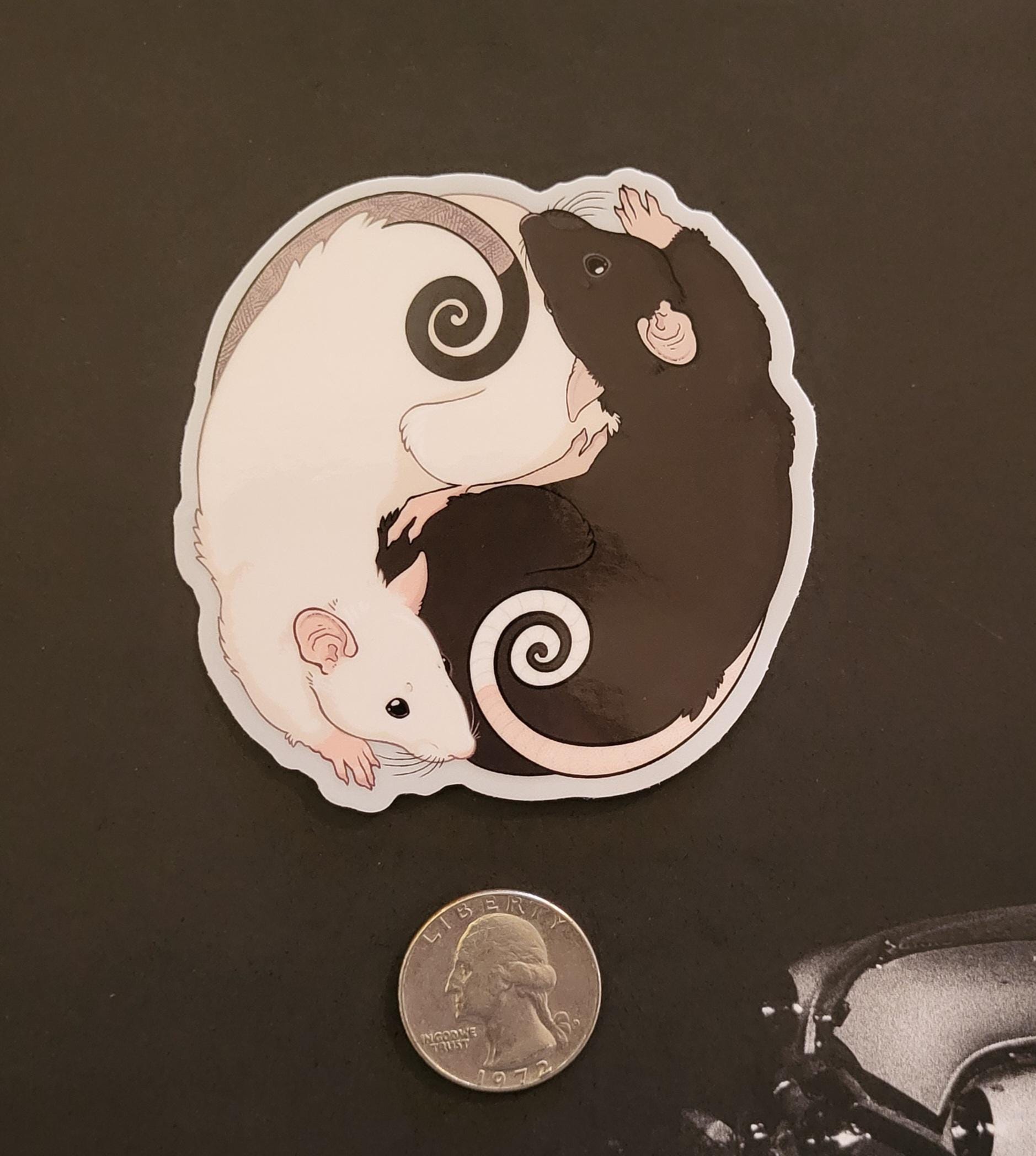 Yin Yang Rats Sticker - Etsy