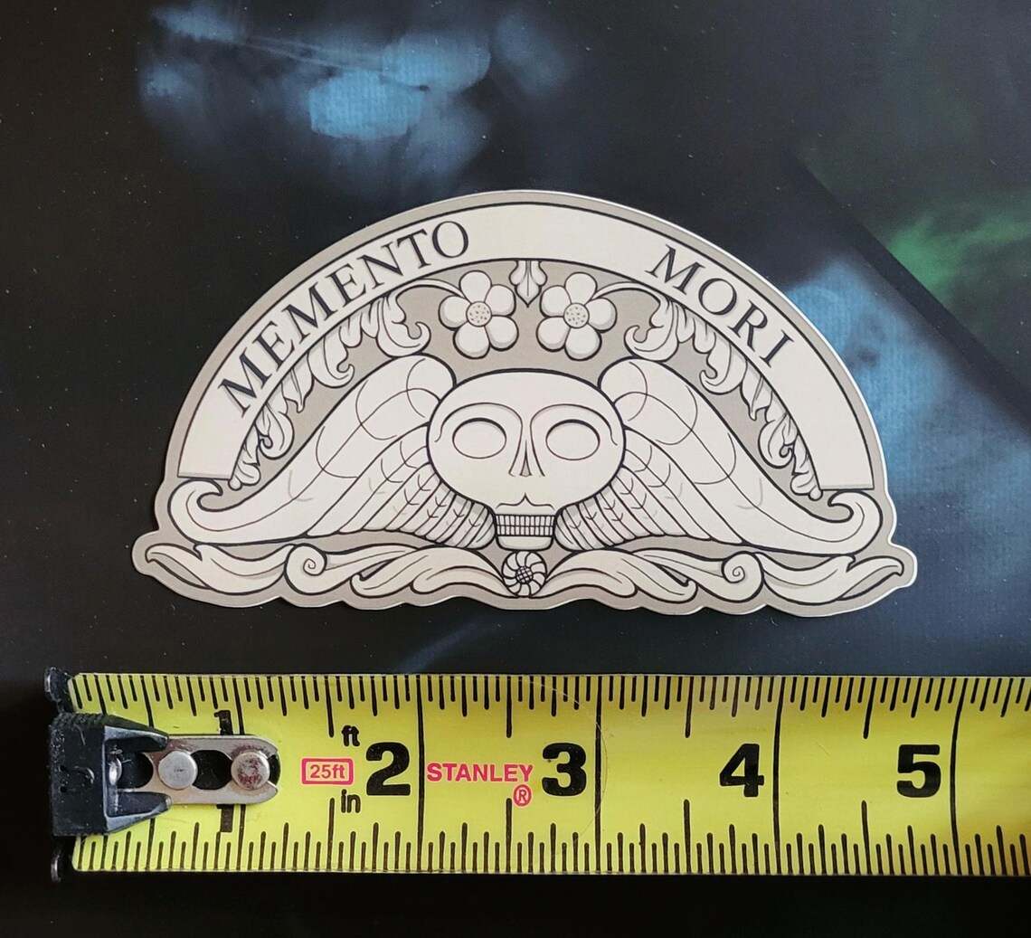 Memento Mori Tombstone Sticker - Etsy