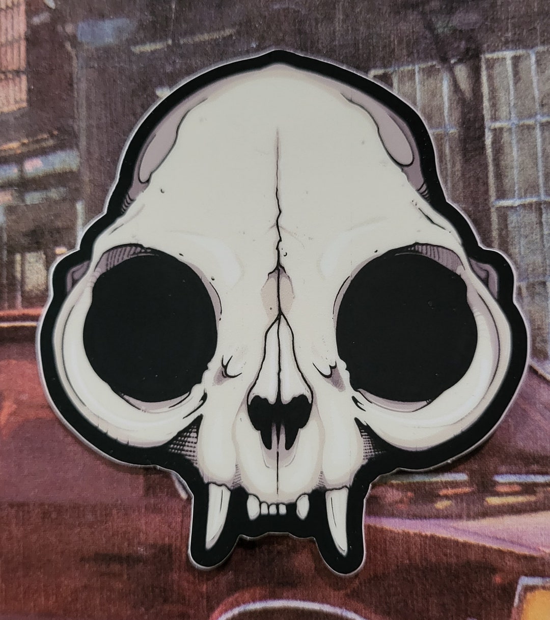 3" Persian Cat Skull Sticker - Etsy