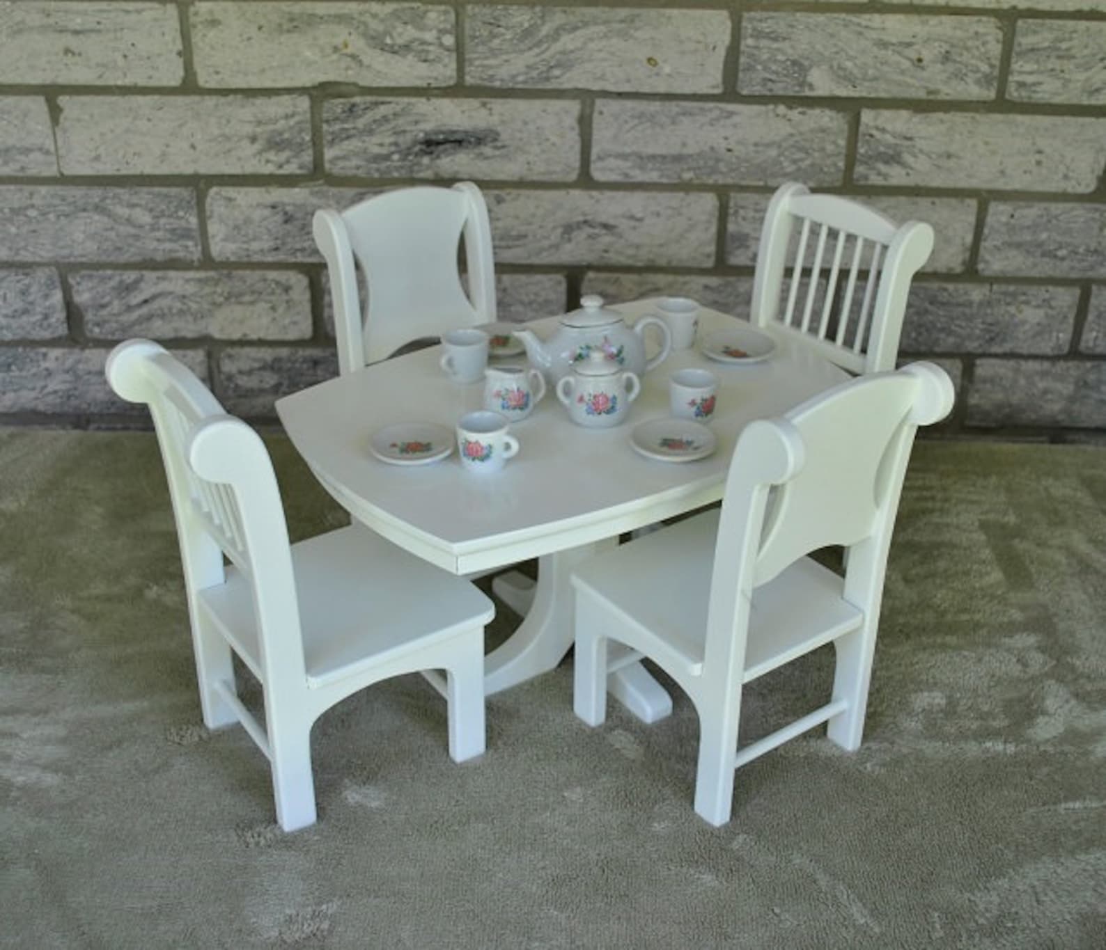 Doll Table and Chairs - Etsy