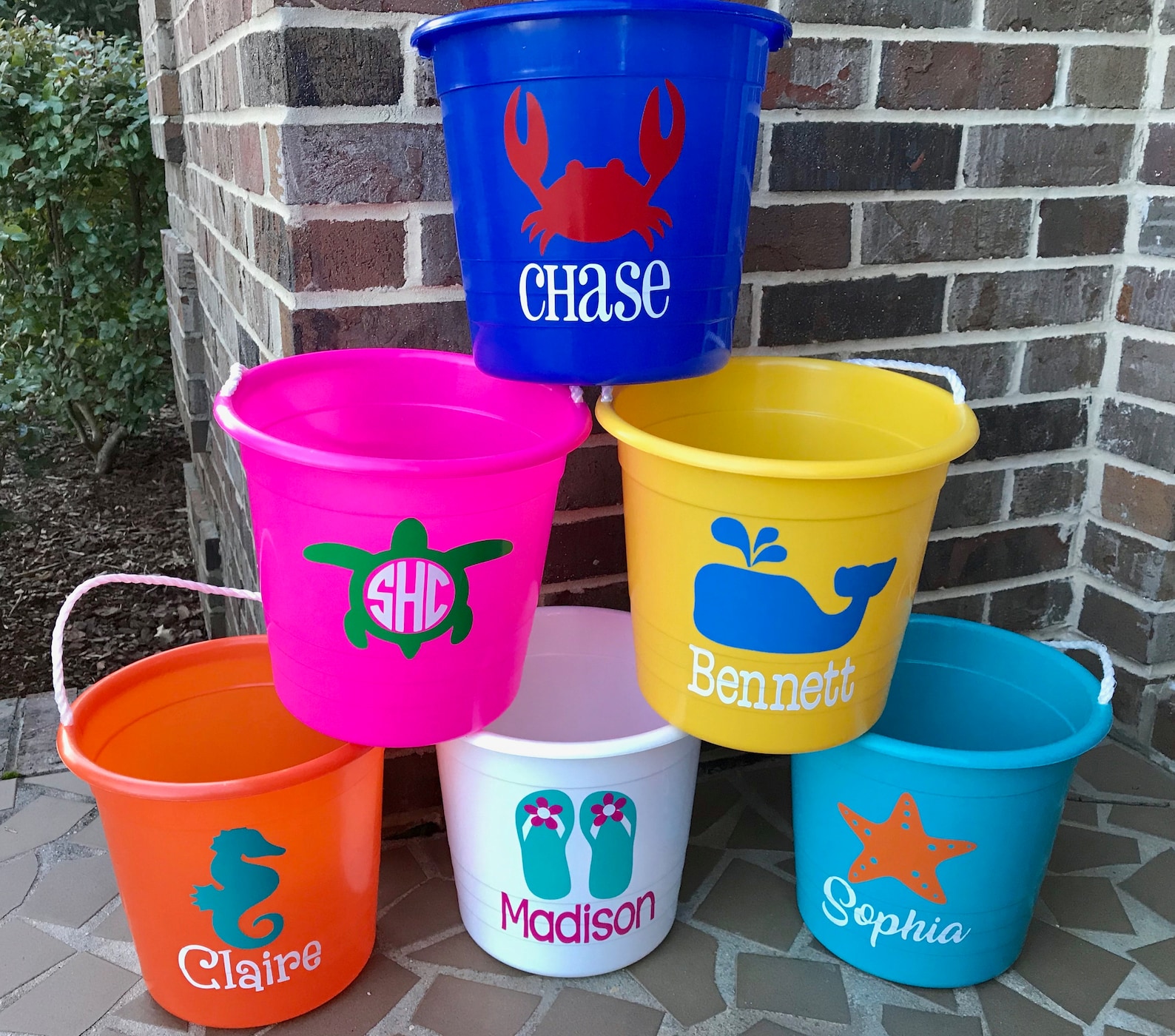 Personalized Rope Pail Bucket for Girls and Boys Perfect for | Etsy