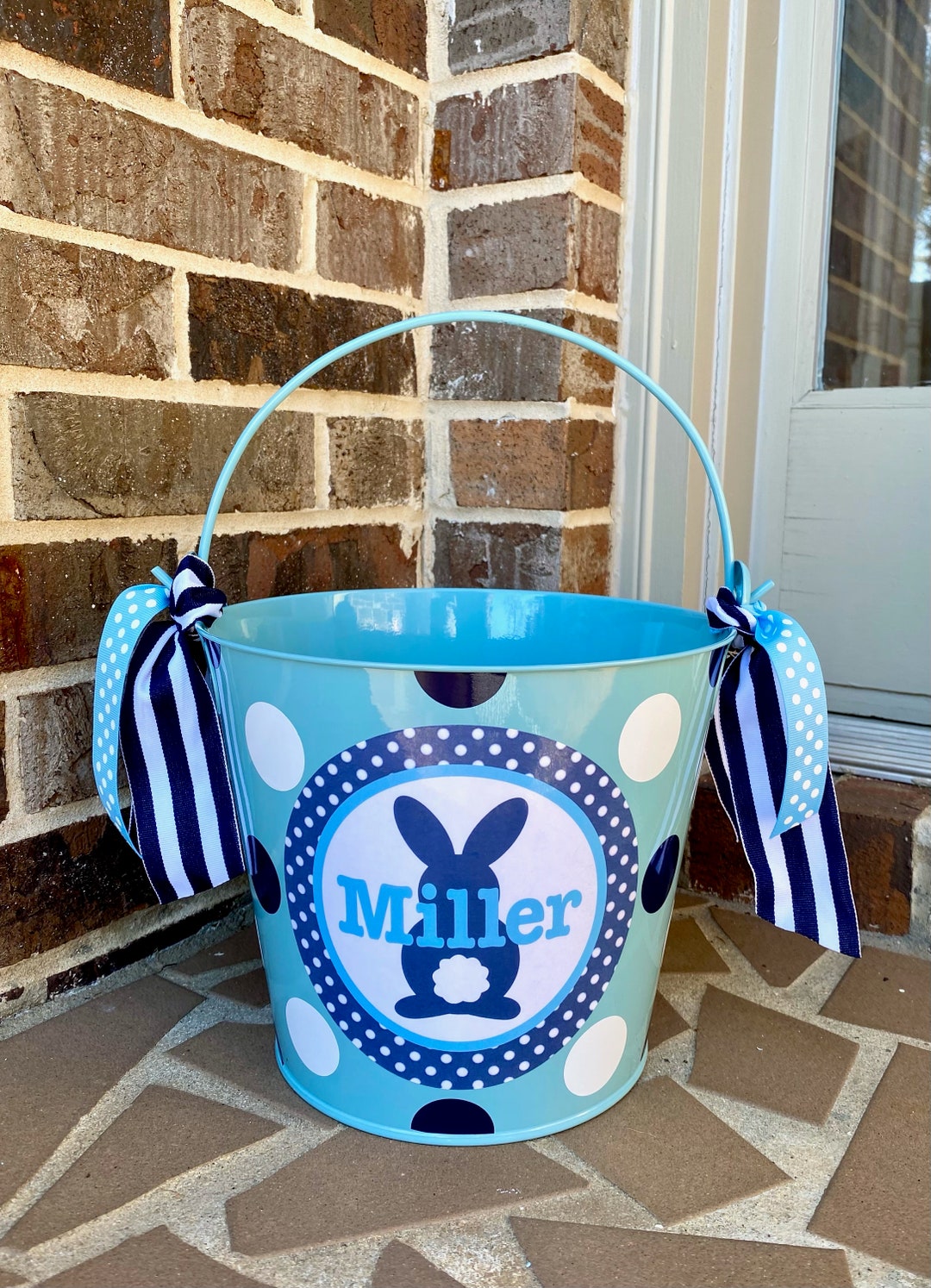 Boy or Girl Personalized Easter Bucket Bunny Easter Bucket With Name ...