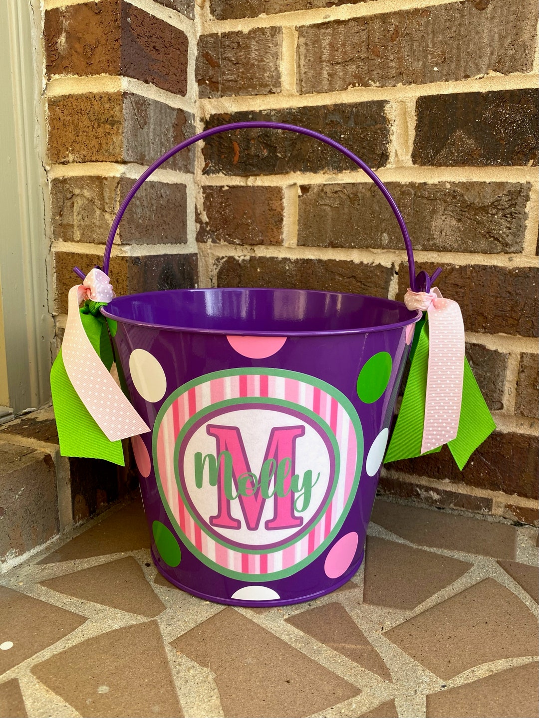 Girl or Boy 5QT Personalized Bucket; Large Initial With Name; Custom ...