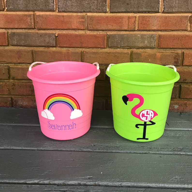 Personalized Rope Pail Bucket for Girls and Boys Perfect for | Etsy
