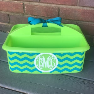 Personalized Shower Caddy With Chevron Design; Perfect Graduation ...