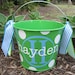 Personalized 5QT Bucket W/large Letter, Name, Circle & Polka Dots ...