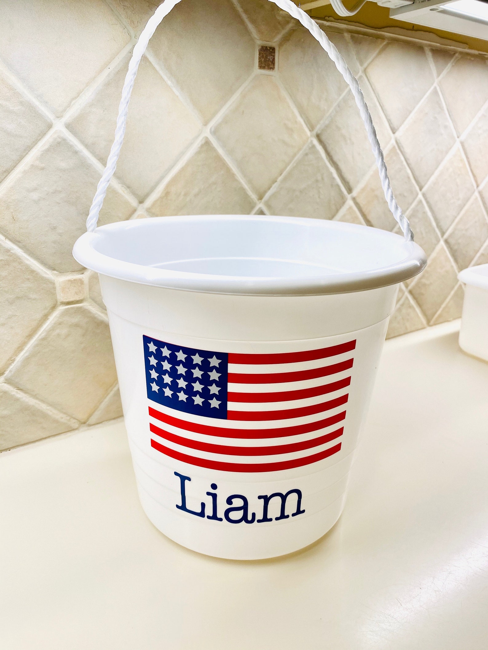 Personalized Rope Pail Bucket for Girls and Boys Perfect for - Etsy