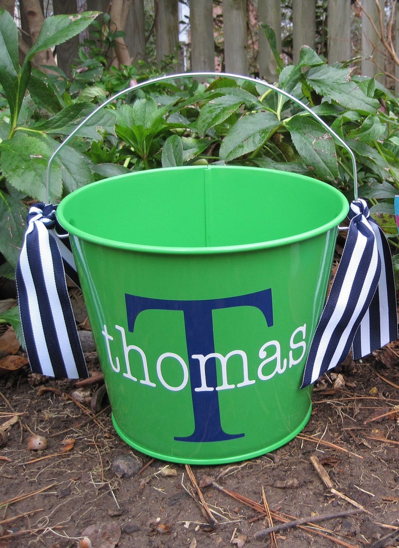 Personalized 5QT Easter Bucket W/initial and Name Many - Etsy