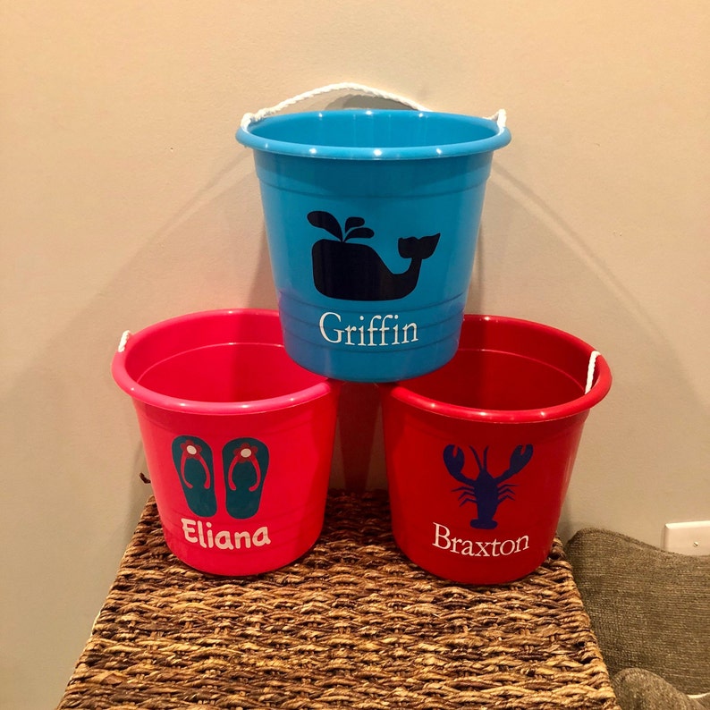 Personalized Rope Pail Bucket for Girls and Boys Perfect for | Etsy