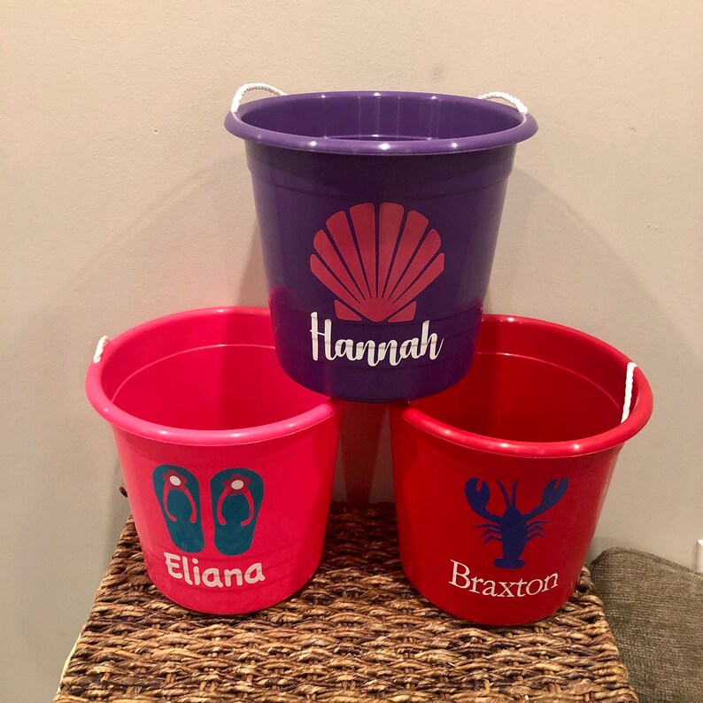 Personalized Rope Pail Bucket for Girls and Boys Perfect for | Etsy
