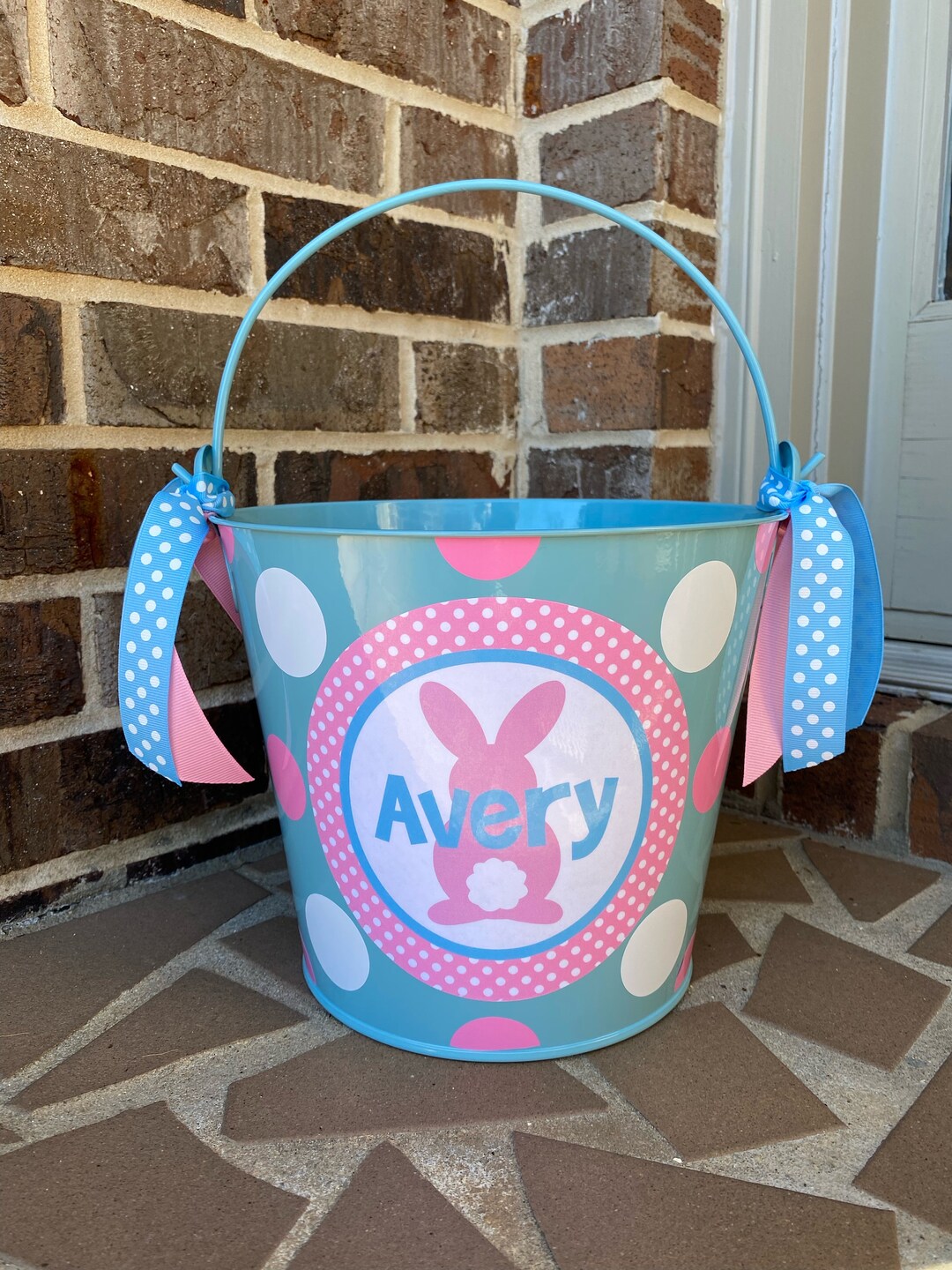 Boy or Girl Personalized Easter Bucket Bunny Easter Bucket With Name ...