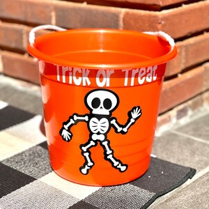 Personalized Plastic Halloween Rope Pail Bucket for Girls and Boys ...