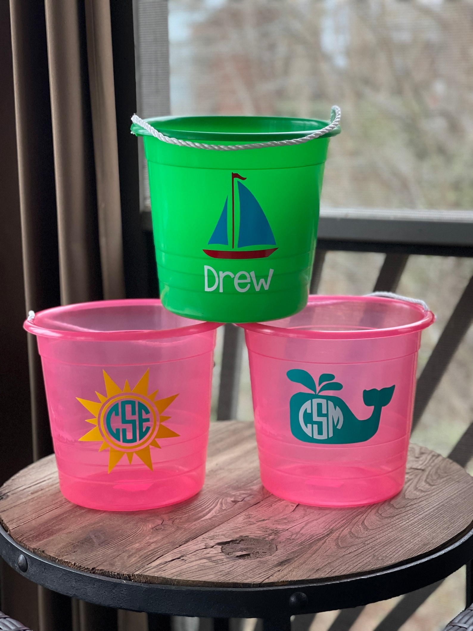 Personalized Rope Pail Bucket for Girls and Boys Perfect for | Etsy