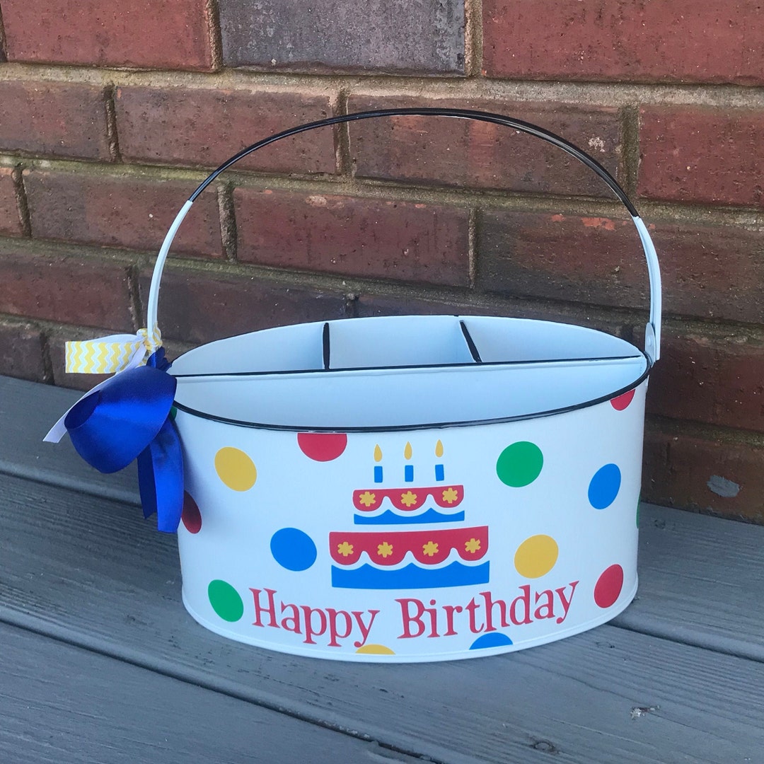Happy Birthday Utensil Caddy; Great for Entertaining or Craft Organizer ...