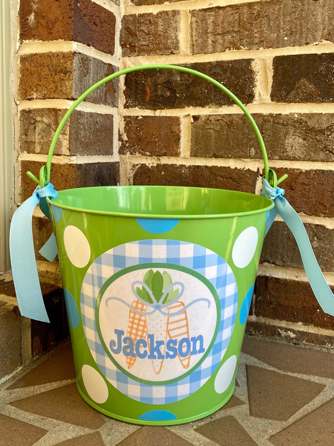 Boy or Girl Personalized Easter Bucket; Carrot Easter Bucket With Name ...