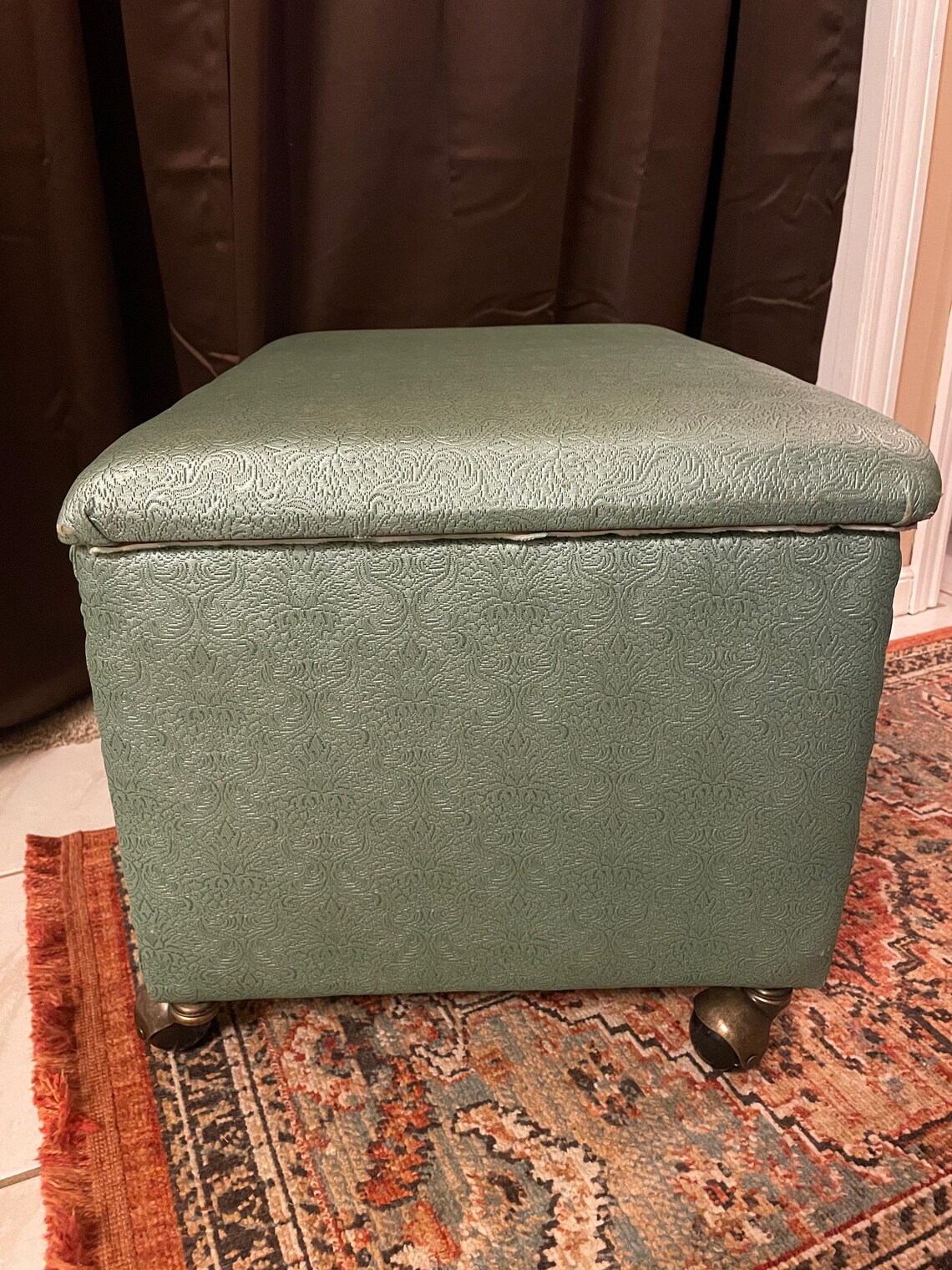 Vintage Storage Ottoman - RESTORED! - Etsy