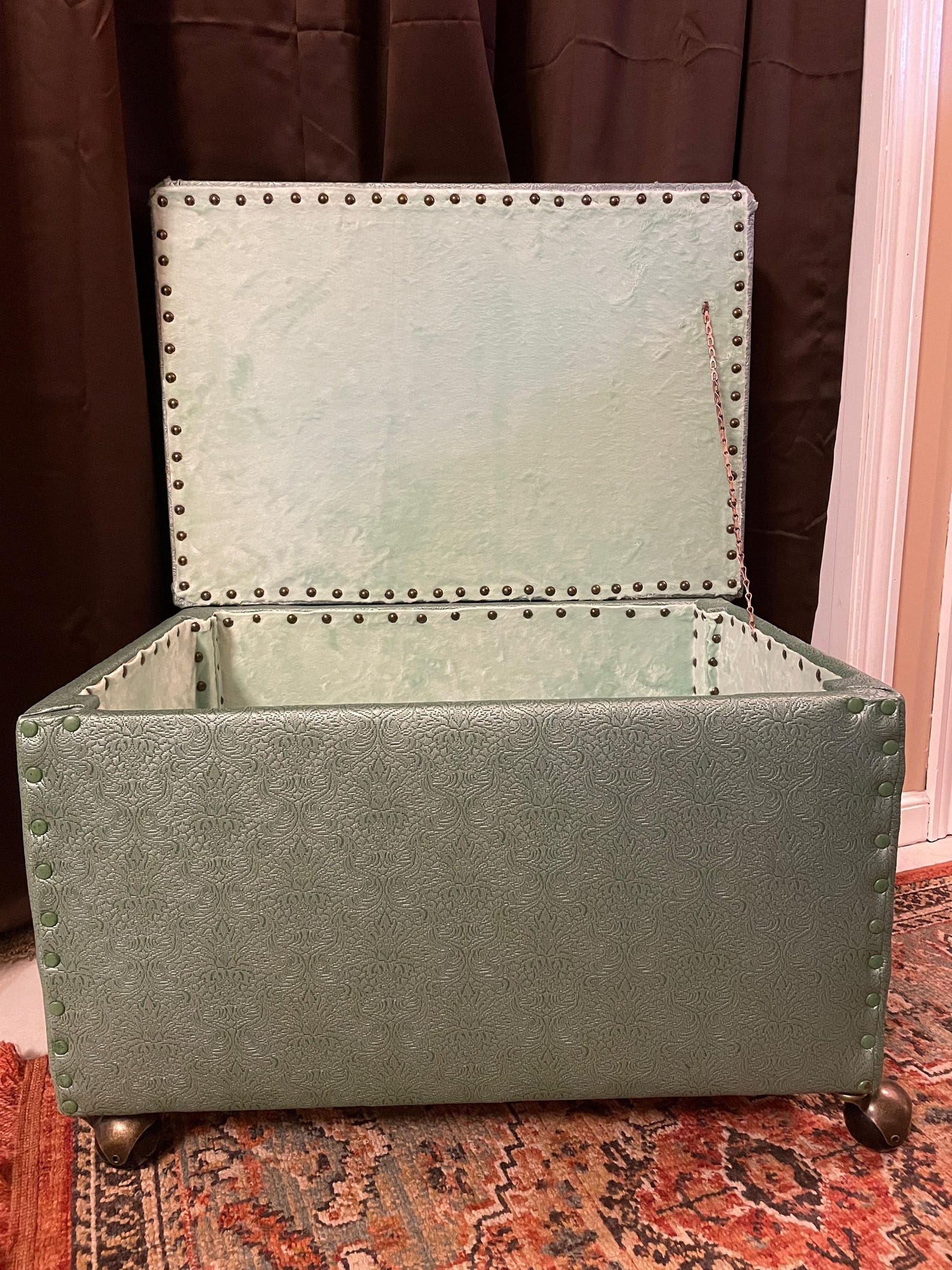 Vintage Storage Ottoman - RESTORED! - Etsy