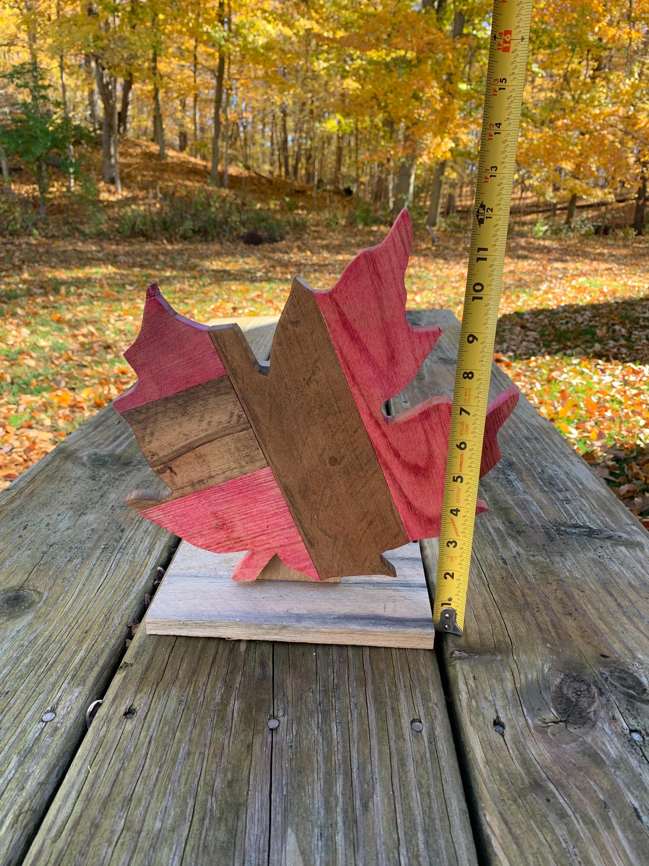 Rustic Wooden Autumn Leaf Decor - Etsy