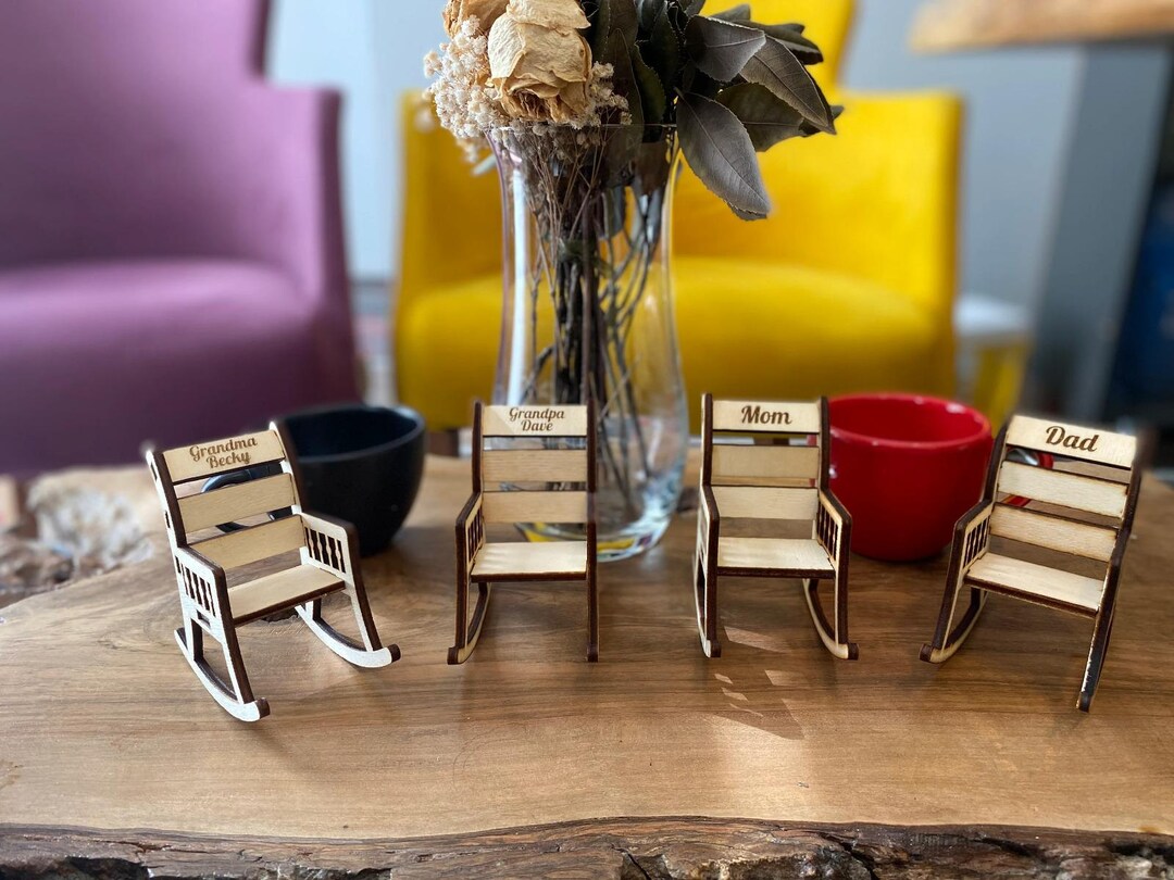 Personalized Mini Rocking Chairs-wedding Table Decor-memorial Chair for ...