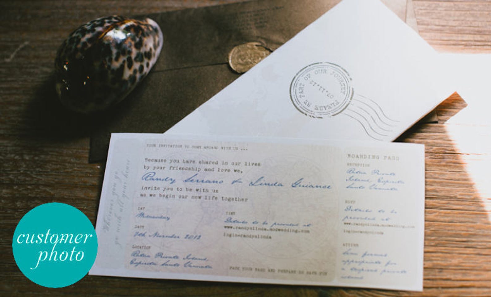 Printable Wedding Invitation Boarding Pass Ticket Antique | Etsy