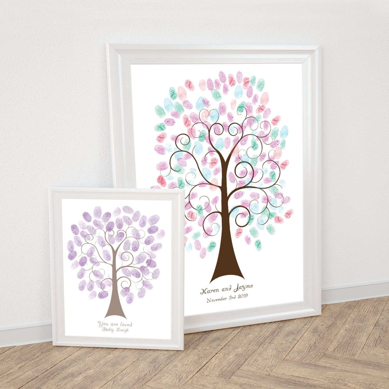 wedding tree guest book printable curly swirly custom baby | Etsy