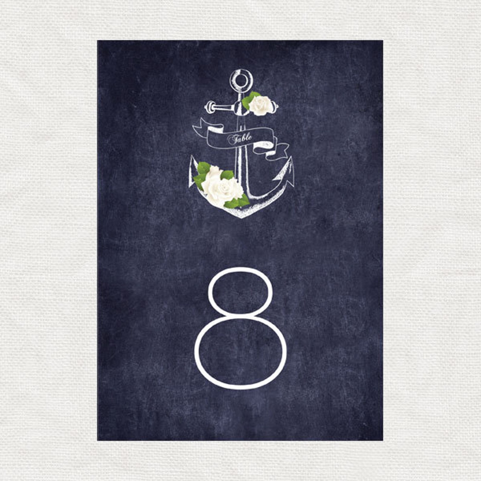 Printable Nautical Wedding Table Numbers Instant Download | Etsy