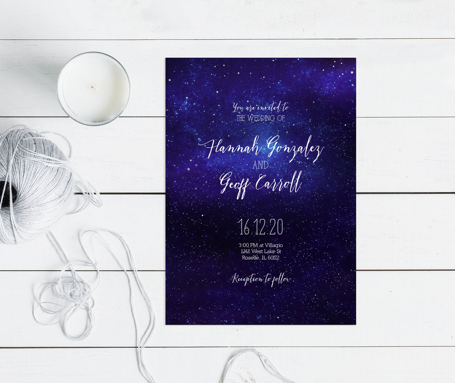 Star Wedding Invitations Printable Romantic Evening | Etsy