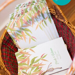Gum Leaf Printable Wedding Invitation Suite - Forest, Bush, Gum Tree ...