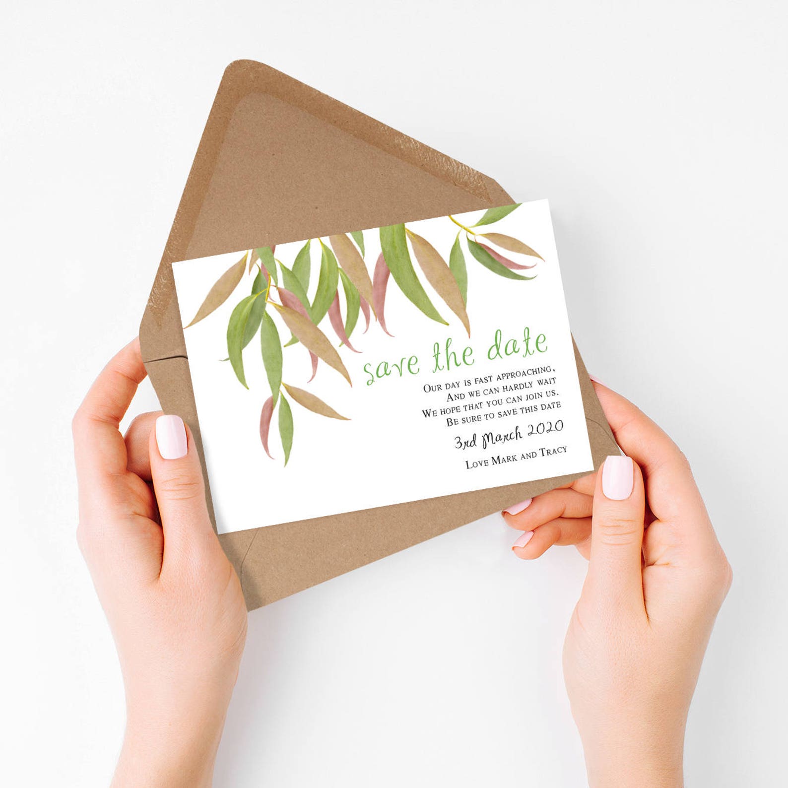 Gum Leaf Printable Wedding Invitation Suite Forest, Bush, Gum Tree ...
