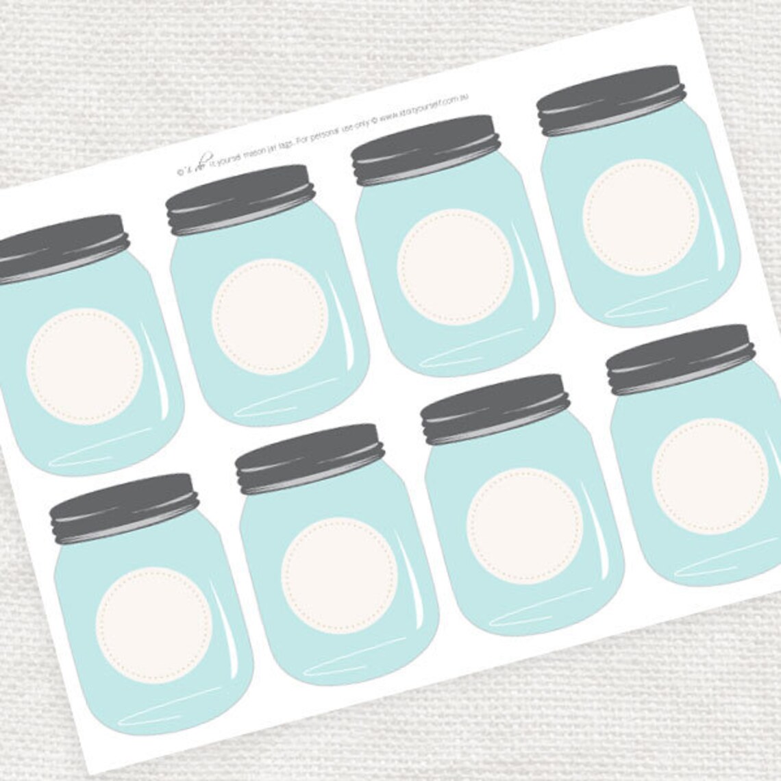 Mason Jar Gift Tags Printable Wedding Tags Baby Shower - Etsy