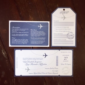 Boarding Pass Wedding Invitation - Printable File - Aviation Wedding ...