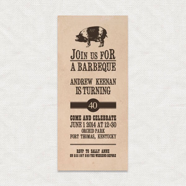 60th Birthday Bbq Invitation - Etsy