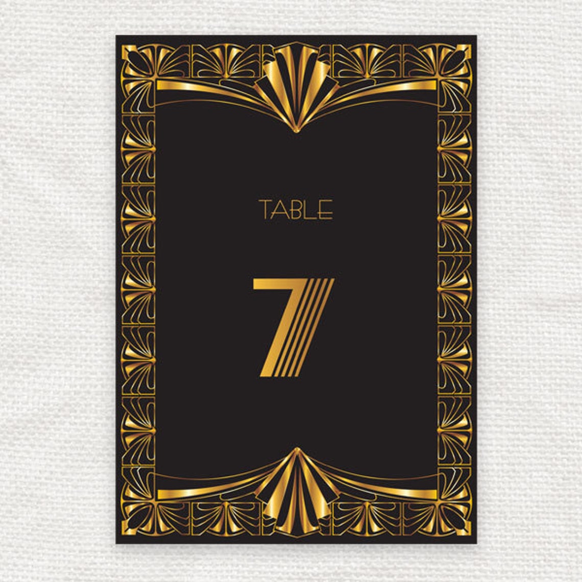 Gorgeous Gatsby Printable Art Deco Table Numbers Instant - Etsy