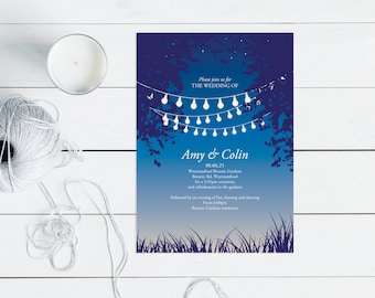 Fairy Lights Wedding Invitation - Etsy